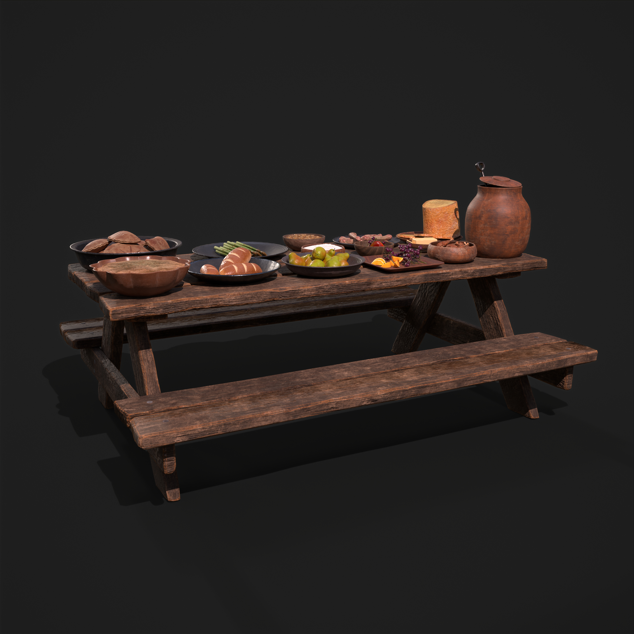 3D Medieval Picnic - TurboSquid 1777059