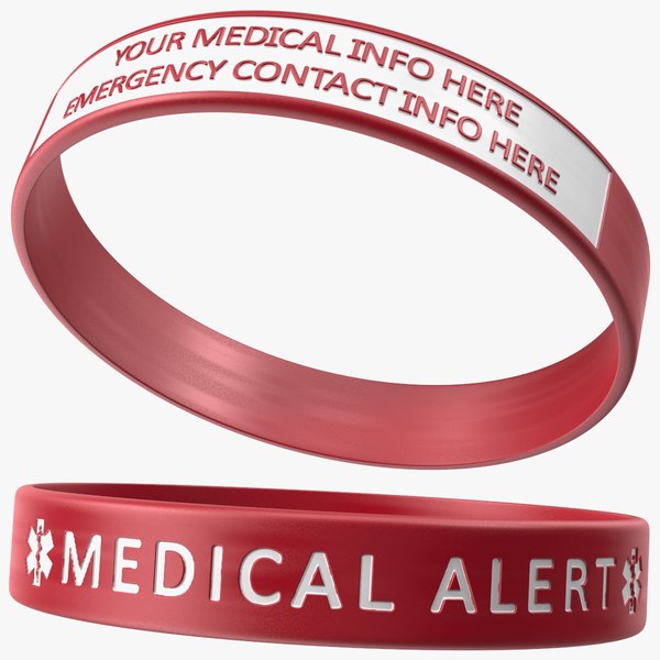 Medical Alert ID Wristband 3D model - TurboSquid 1769284