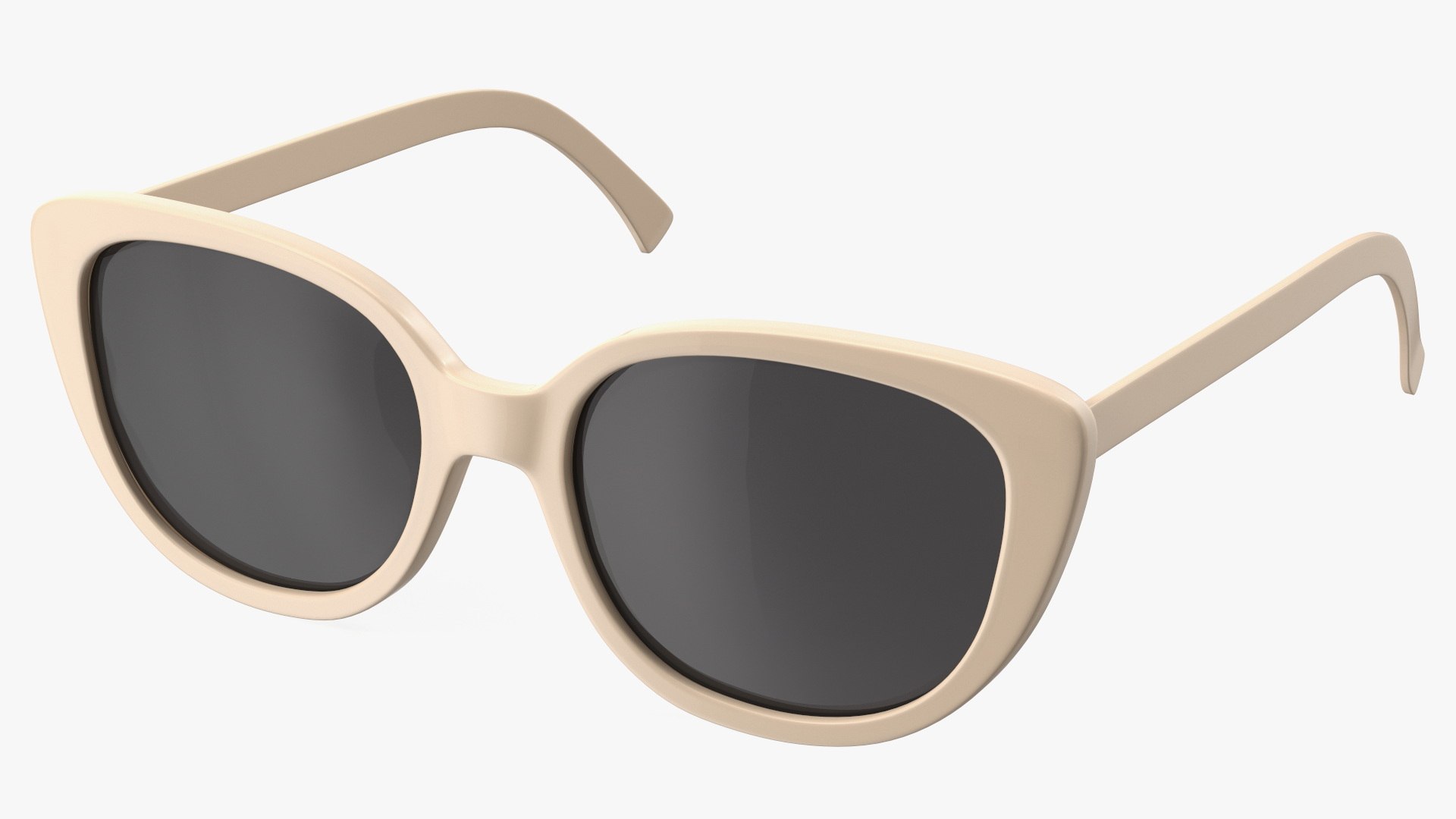 Ivory Frame Cat Eye Glasses 3D Model - TurboSquid 2141581