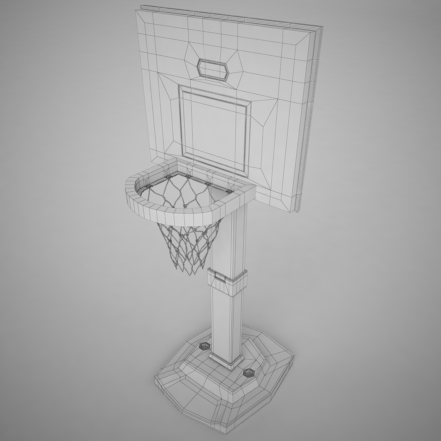 3d basketball hoop b