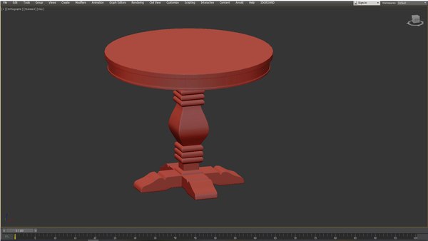 3D model Izzie Round Oak Dining Table - TurboSquid 1878834