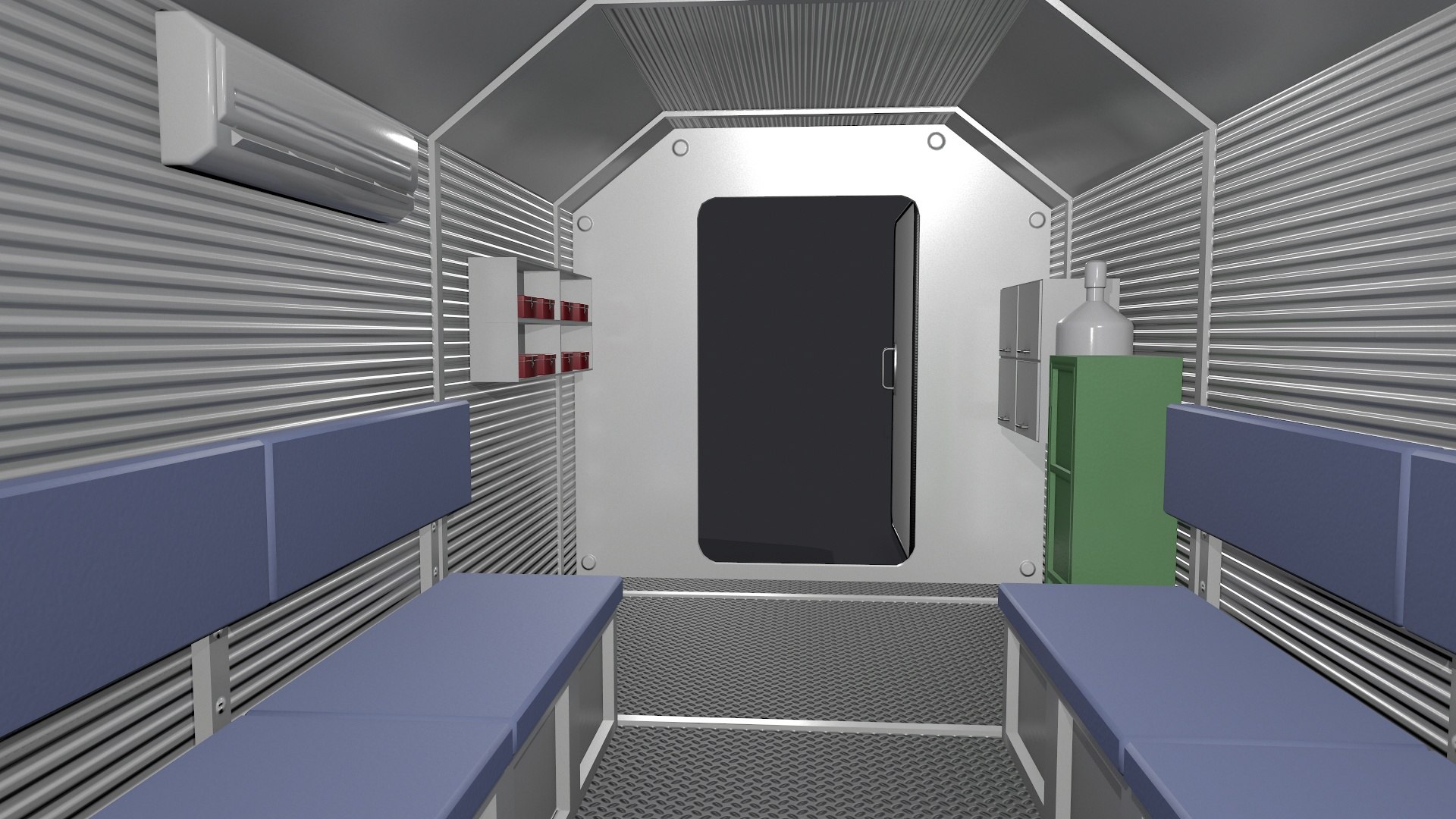 Refuge Chamber Container 3D Model - TurboSquid 1747903