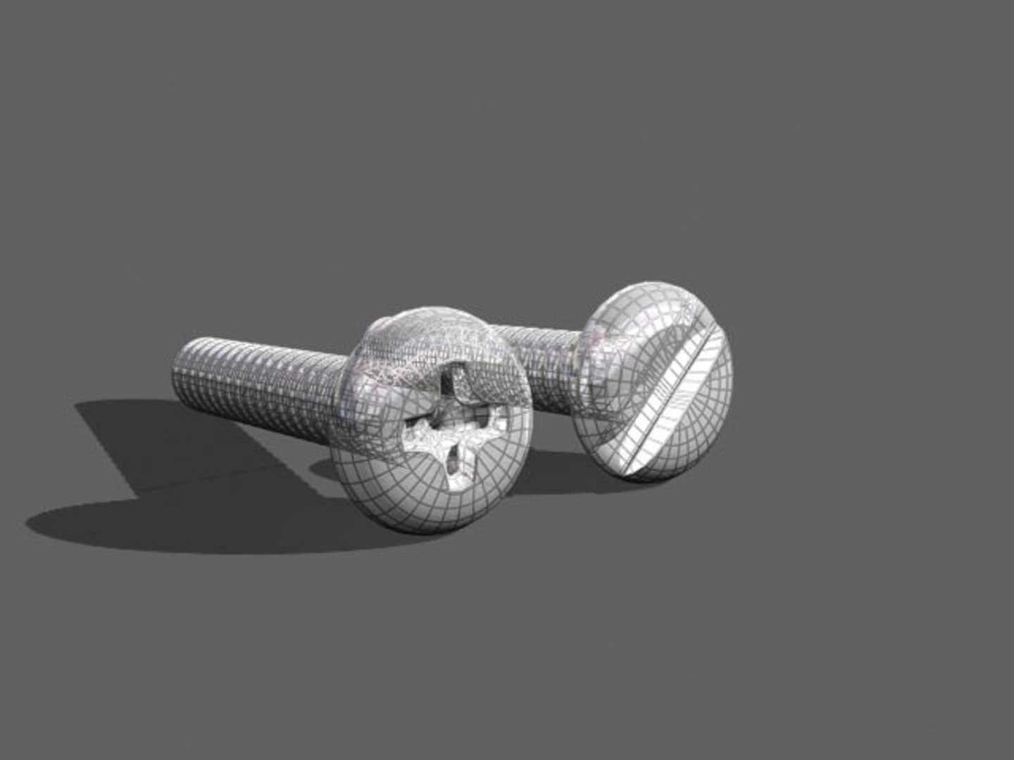 flat phillips screw 3d max