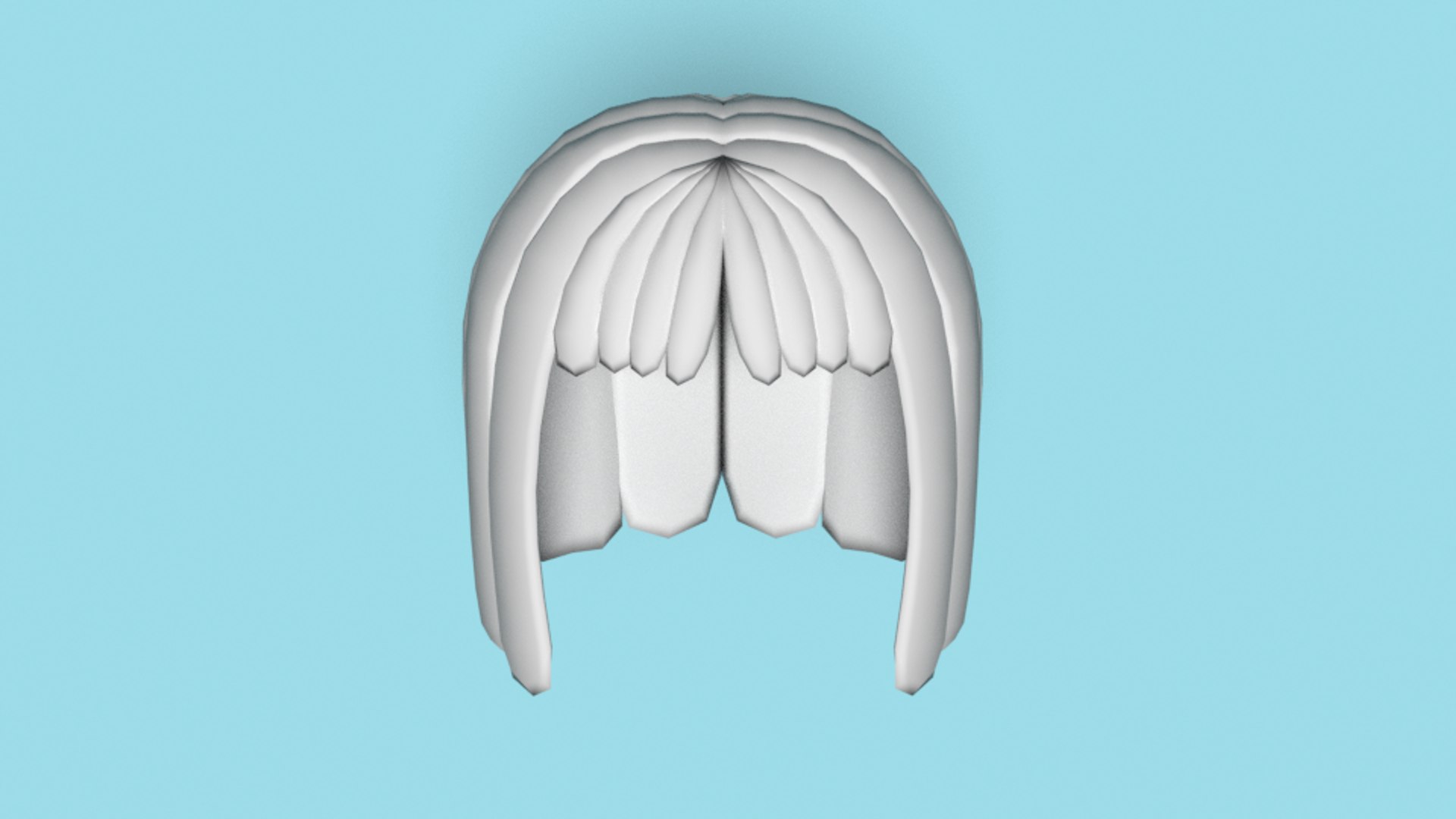Free Low-poly Hair 3D Model - TurboSquid 1372308