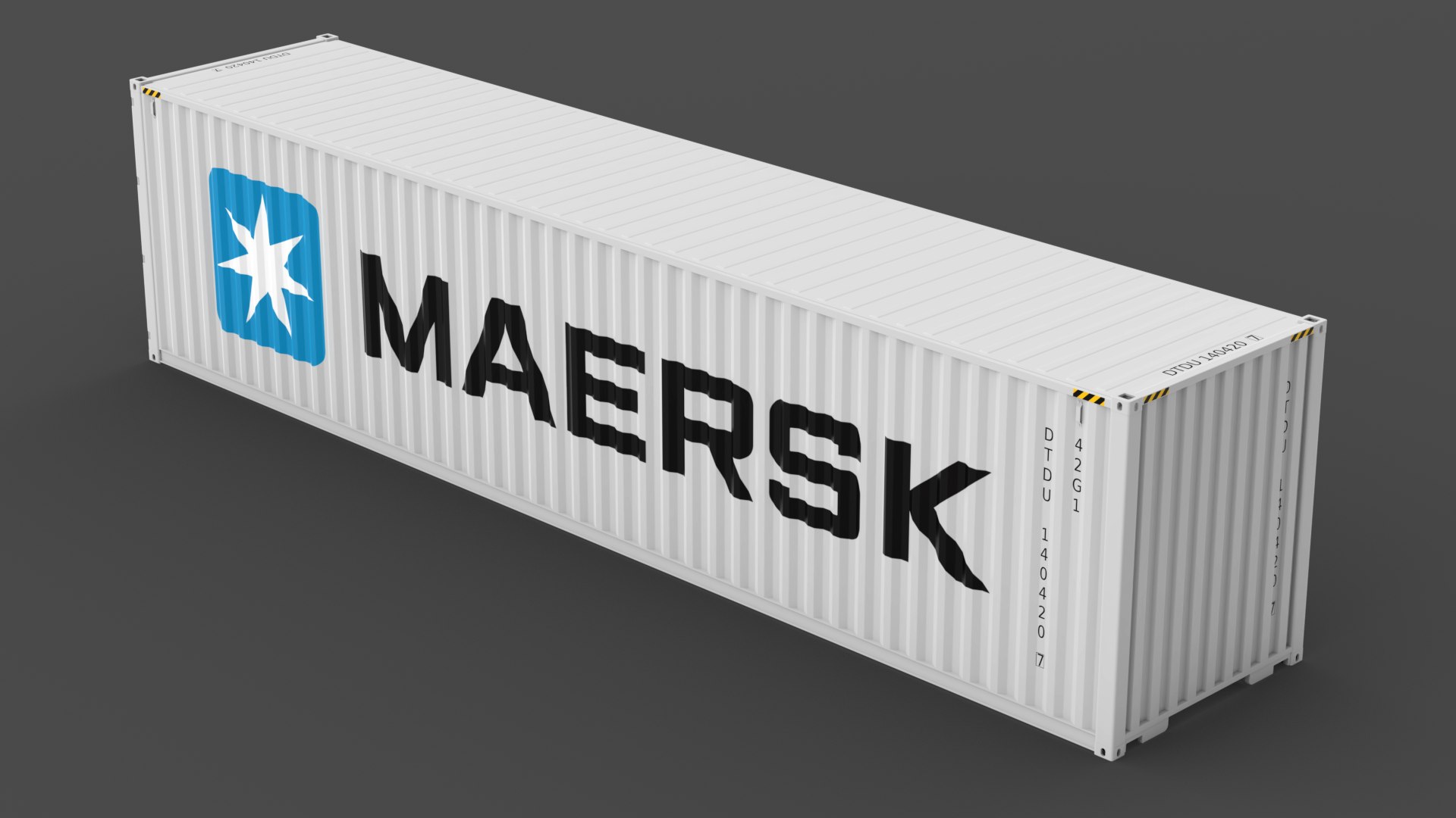 3D Maersk 40ft Shipping Container - TurboSquid 1542461
