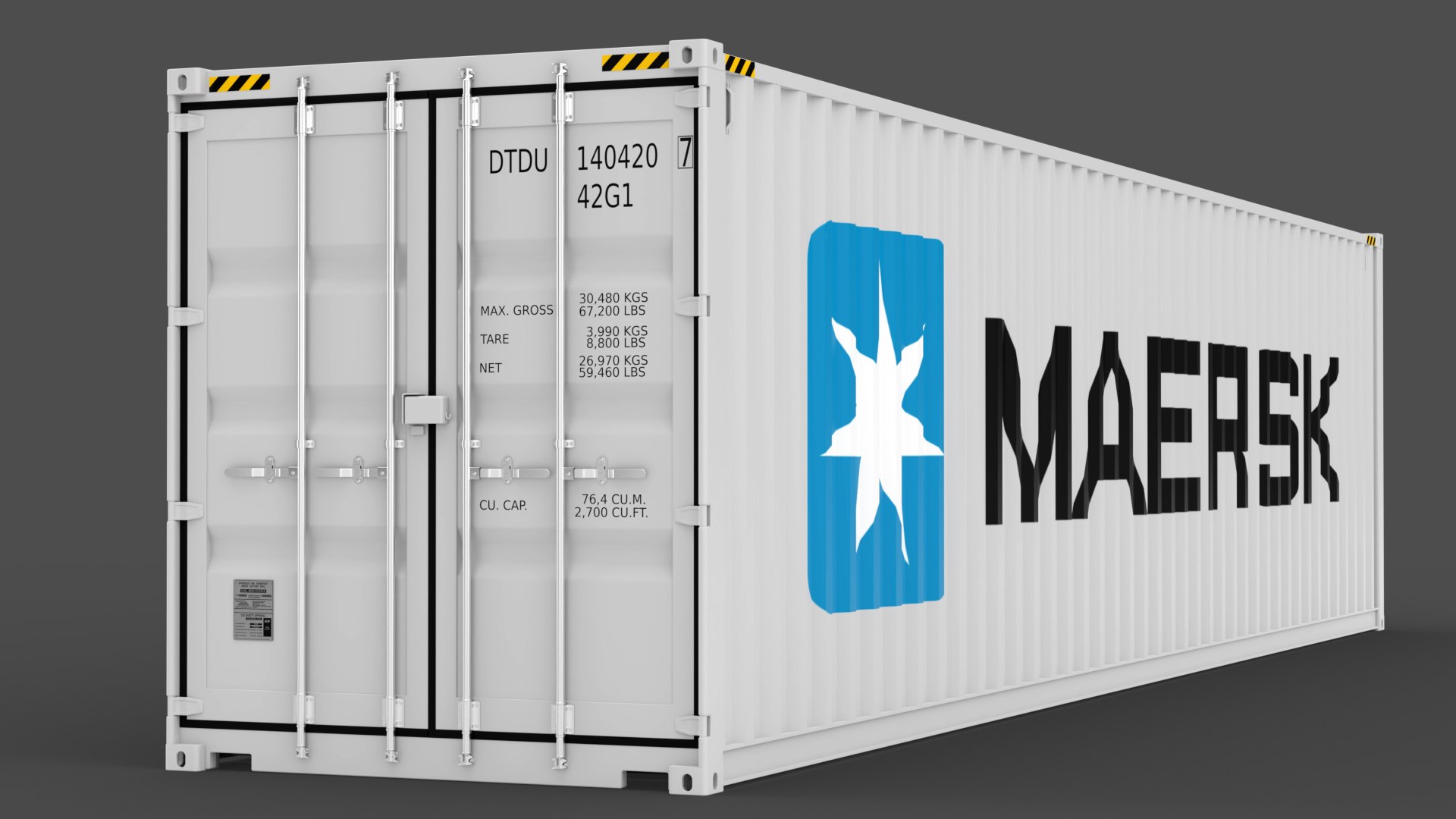 3D Maersk 40ft Shipping Container - TurboSquid 1542461