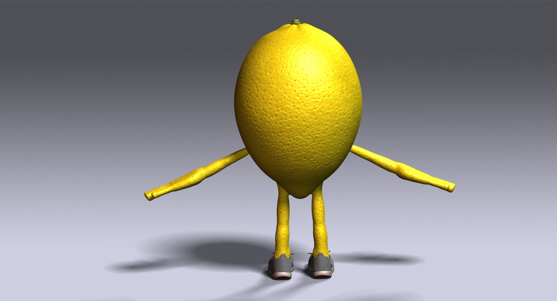 Lemon Cartoon Character Fruit 3D Model - TurboSquid 1292774