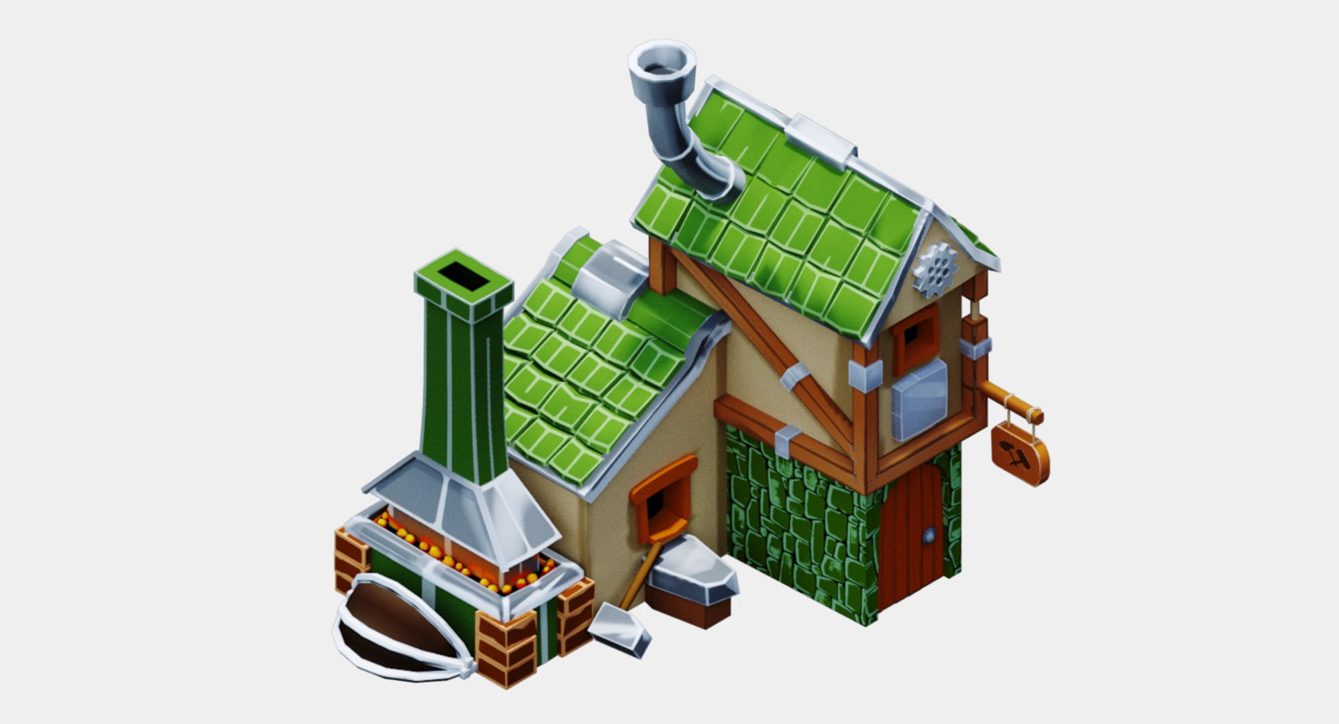 Blacksmith House - Rpg 3D Model - TurboSquid 1378026