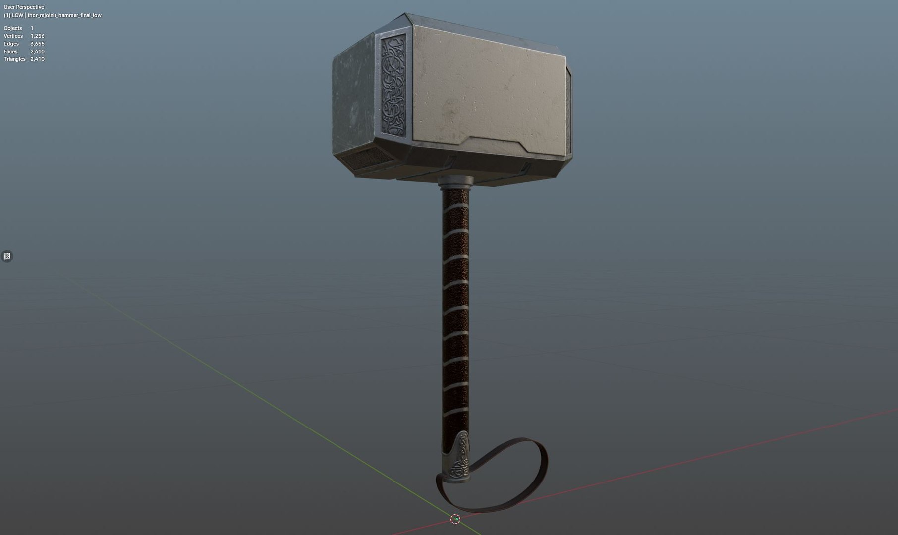 Thor Hammer Mjolnir Low-poly Model - TurboSquid 2376228