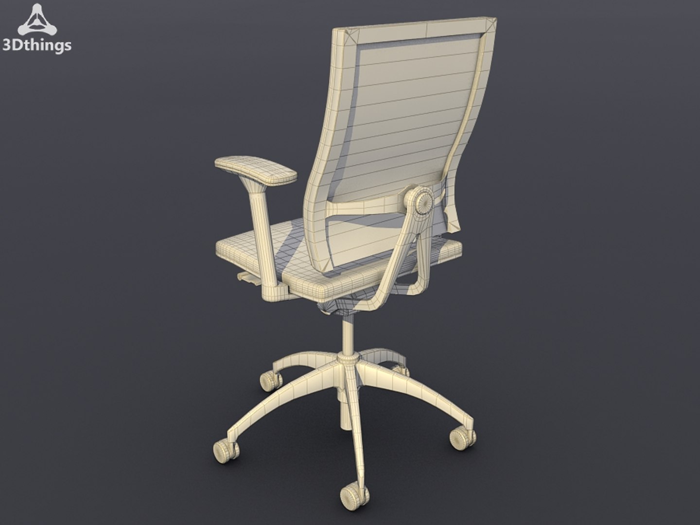 3d conference chair open swivel