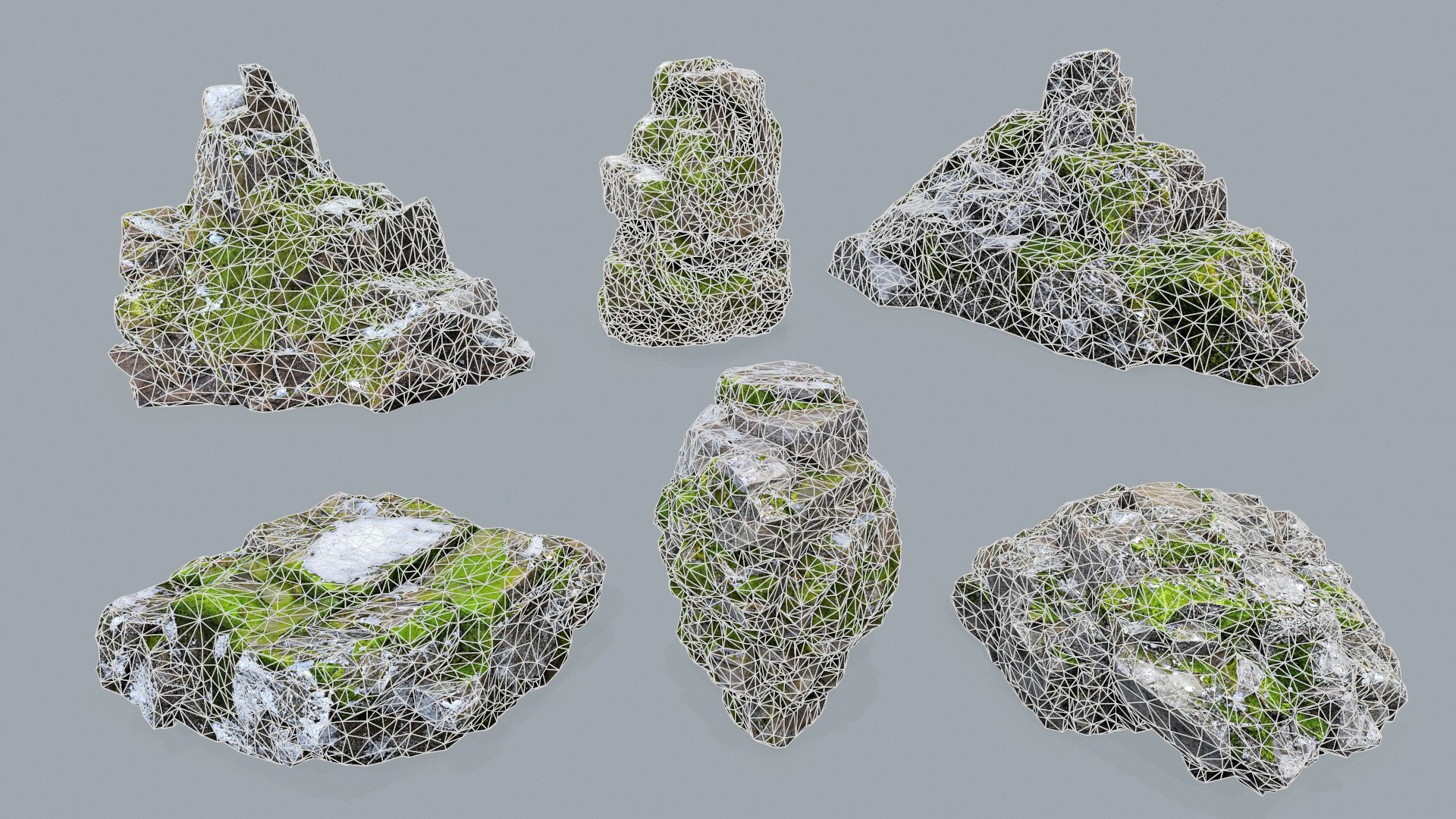 Snow Rocks 3D Model - TurboSquid 2202118