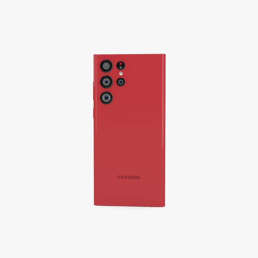 3D model Samsung Galaxy S22 Ultra Red - TurboSquid 2031513