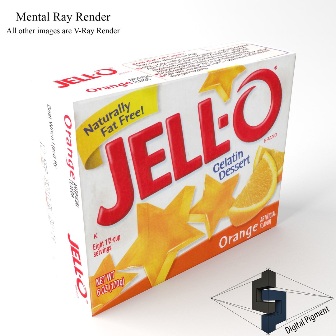 Jell-o Orange Gelatin 3d Model