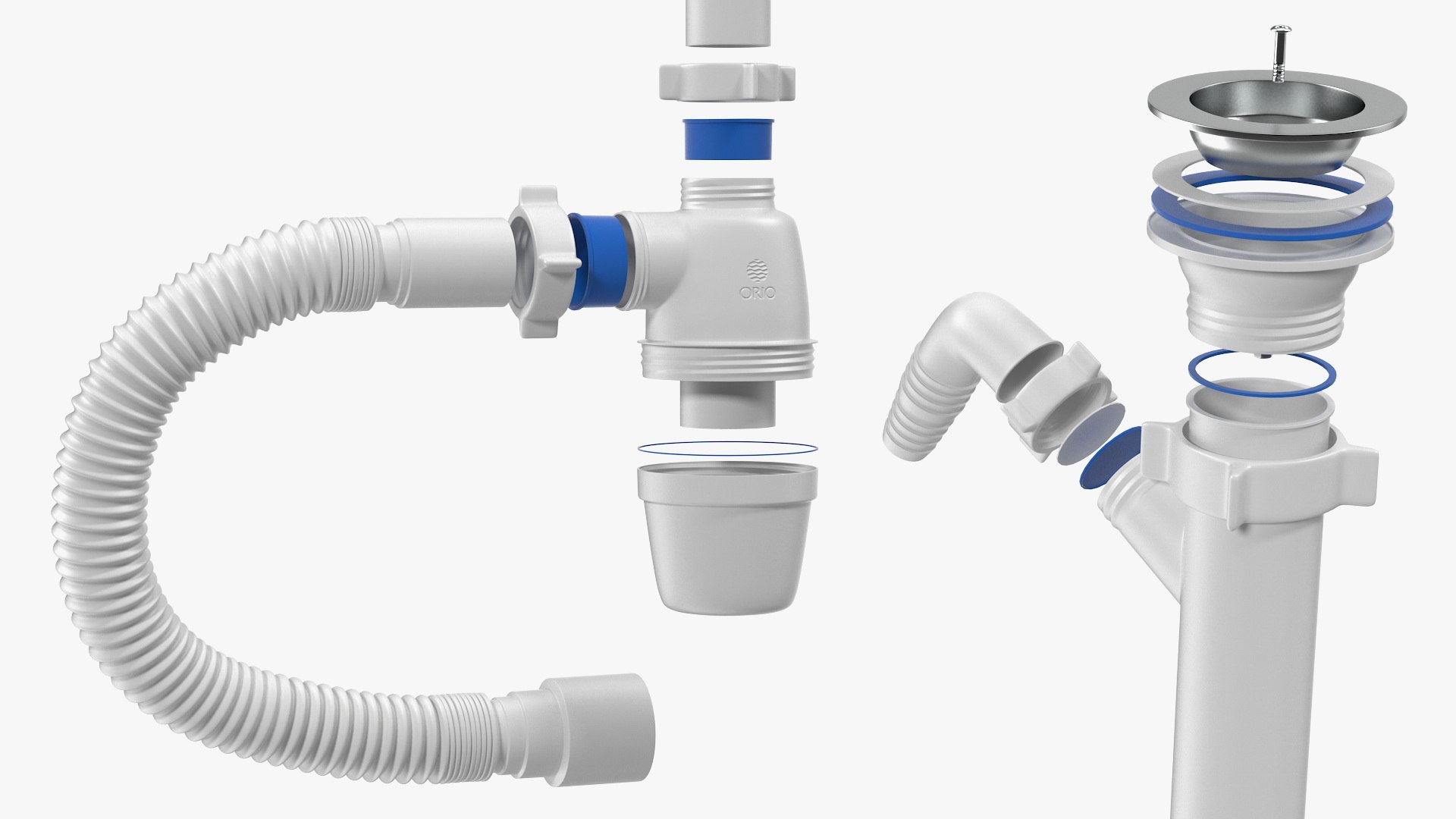 Sink Siphon Parts 3D Model - TurboSquid 1485161