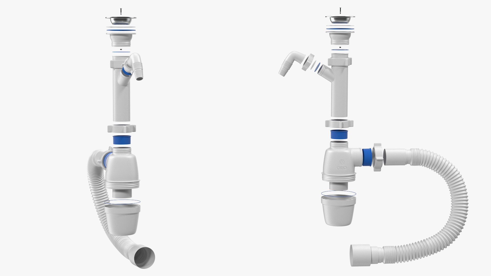 Sink Siphon Parts 3D Model - TurboSquid 1485161