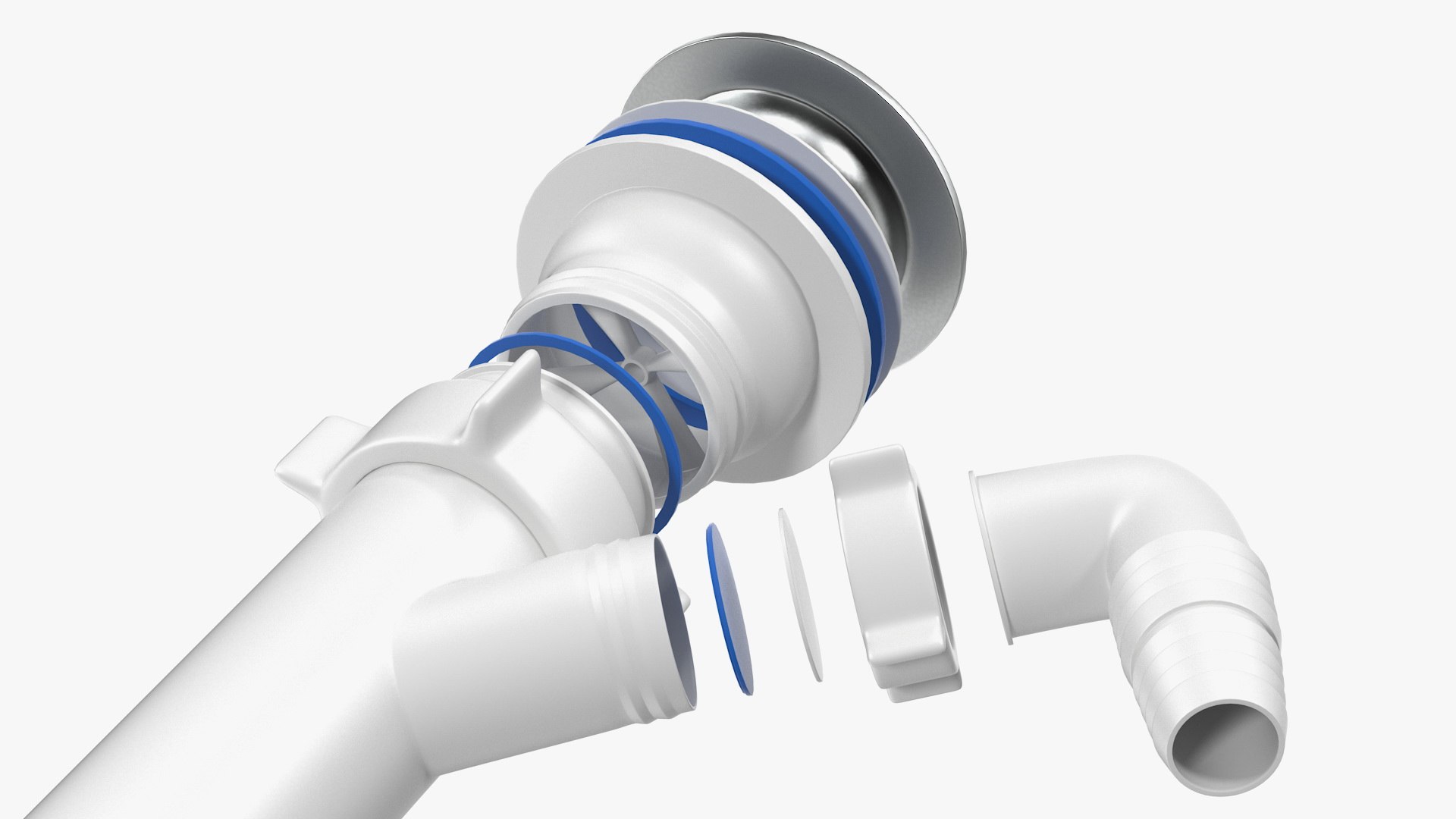 Sink Siphon Parts 3D Model - TurboSquid 1485161