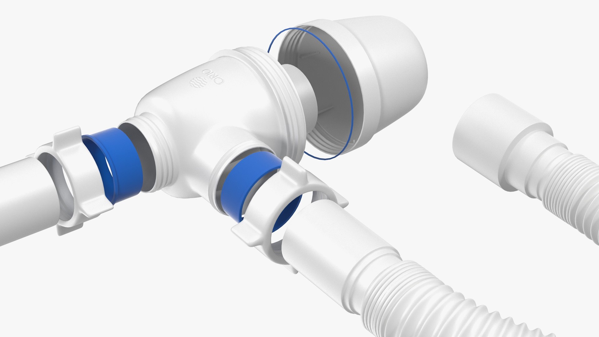 Sink Siphon Parts 3D Model - TurboSquid 1485161