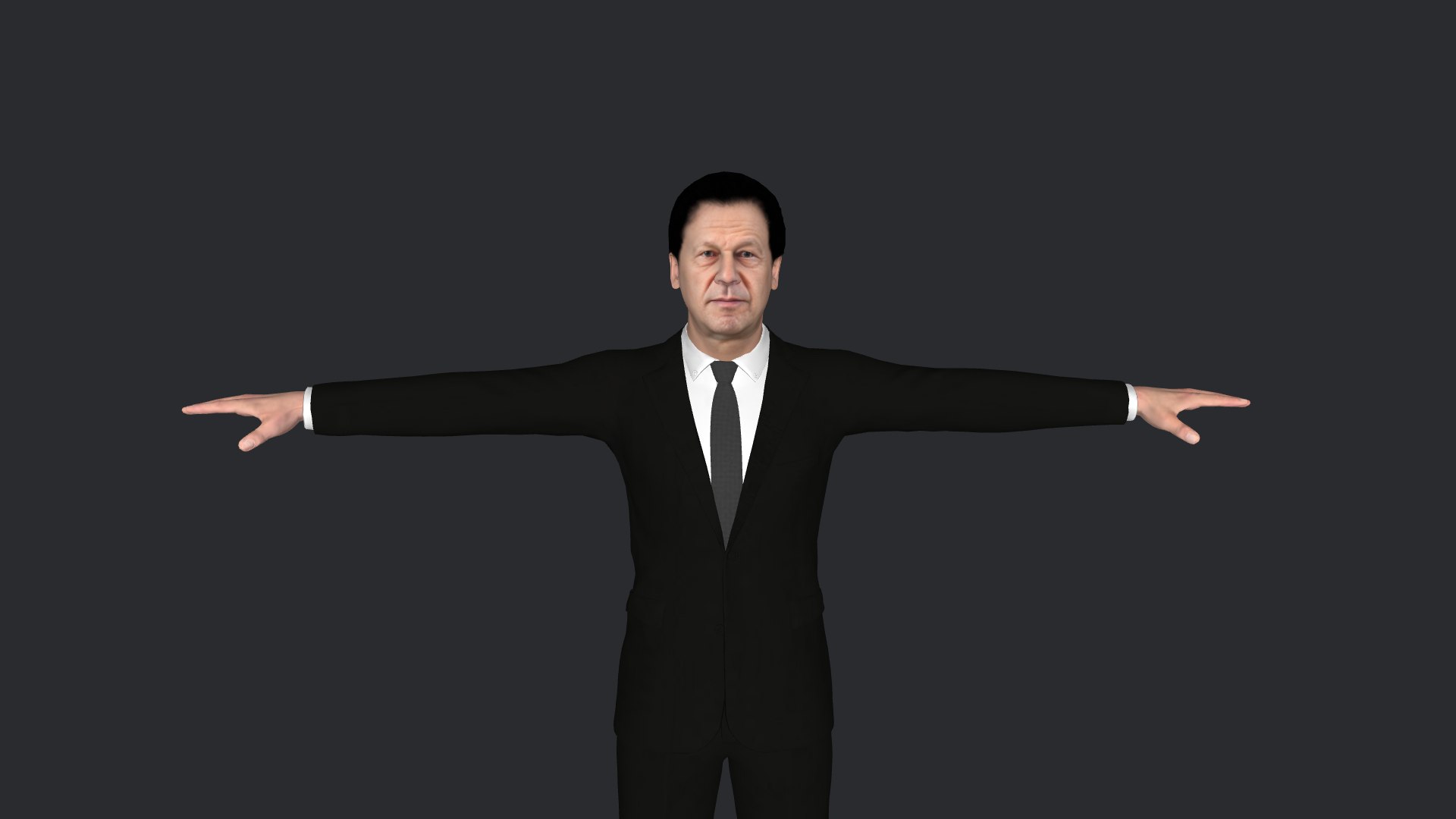 3D Model Imran Khan V2 Hyper Realistic Full Body Fully Rigged 3D ...