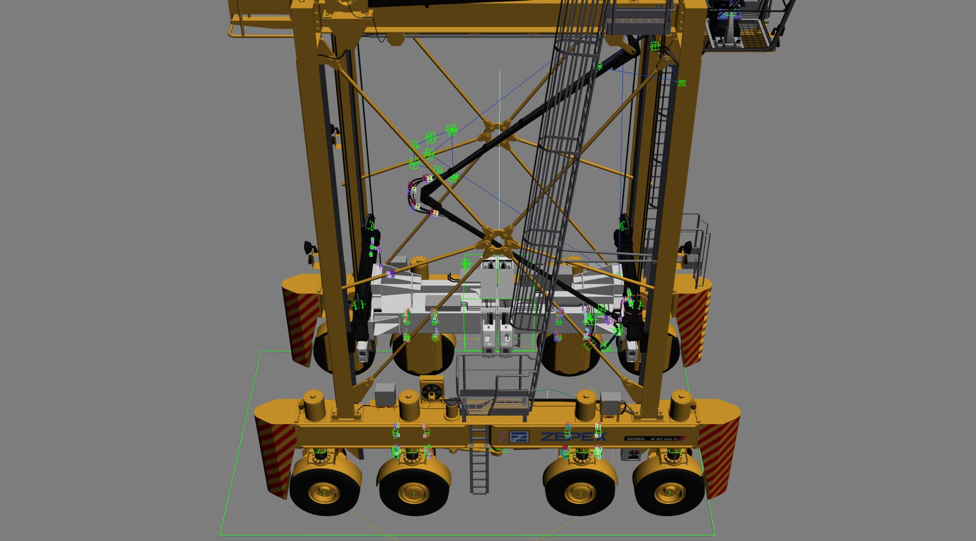 3D Straddle Carrier Rigged - TurboSquid 1450370