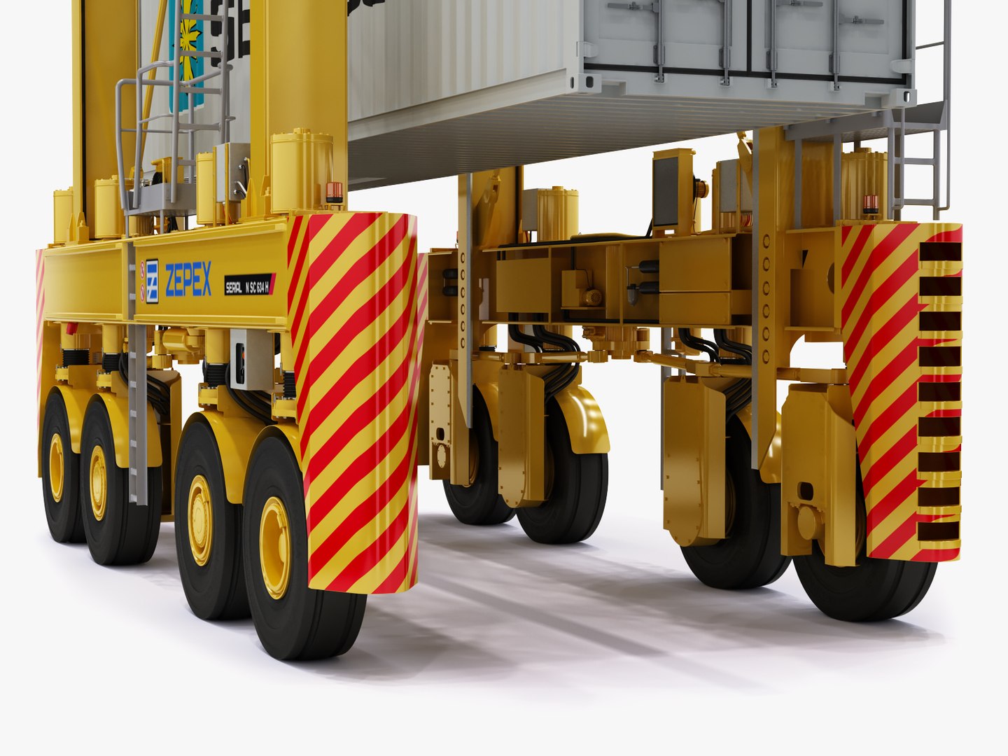 3D straddle carrier rigged - TurboSquid 1450370