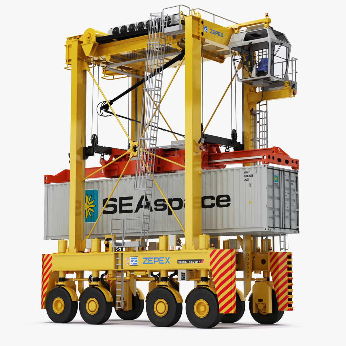 Straddle Carrier Rigged Modelo 3D - TurboSquid 1450370