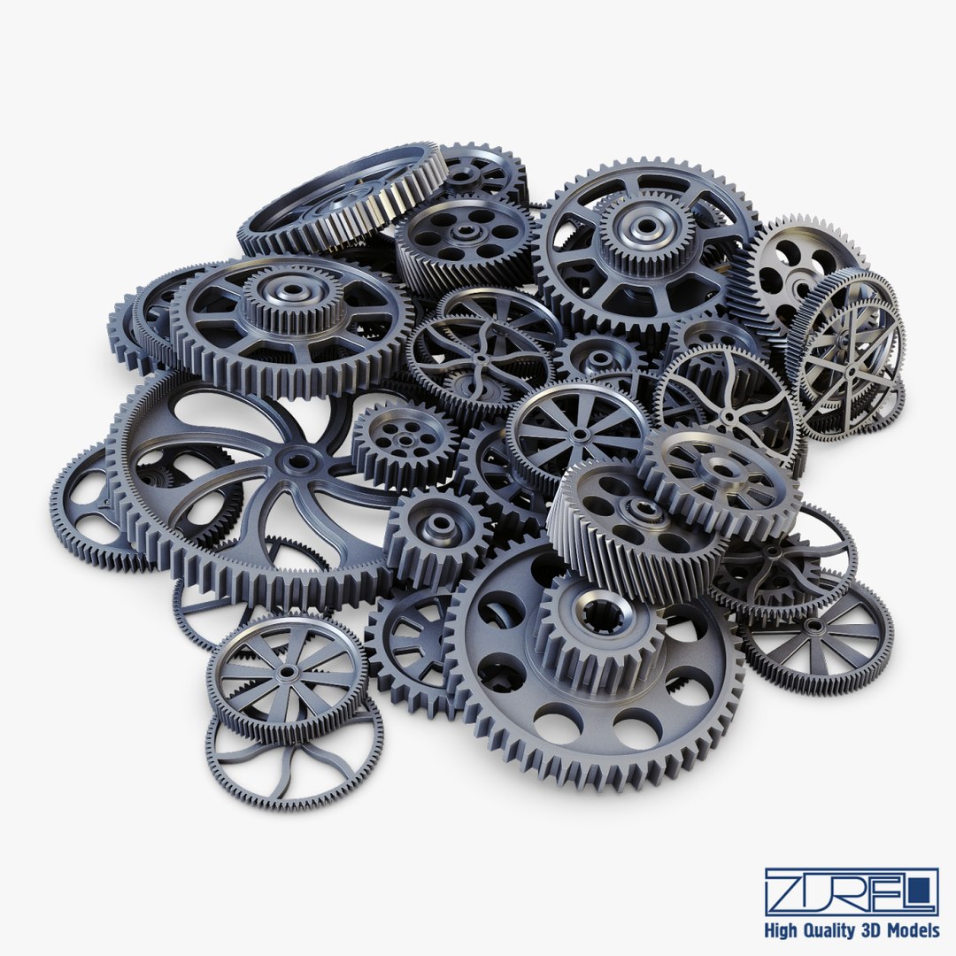 Pile Scattered Gears V 3D Model - TurboSquid 1189659