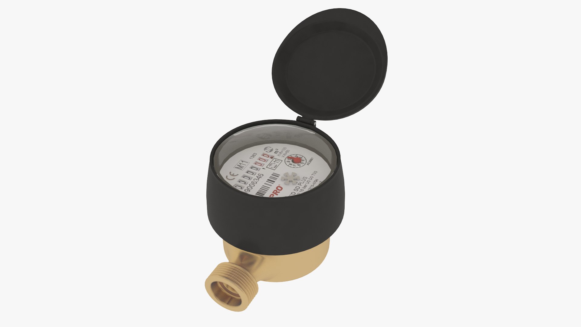 3D model Water Meter wiht Cap - TurboSquid 2008329