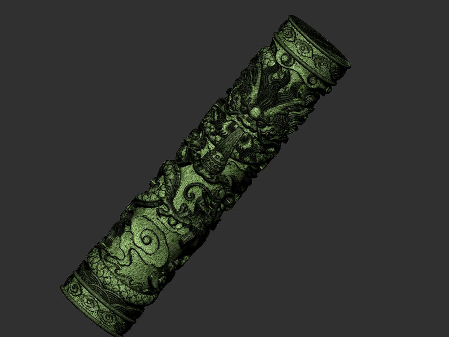 3D Dragon Pillar - TurboSquid 2181575