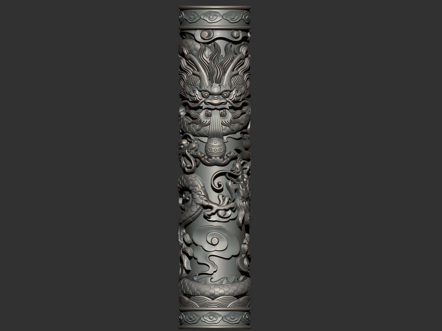 3D Dragon Pillar - TurboSquid 2181575