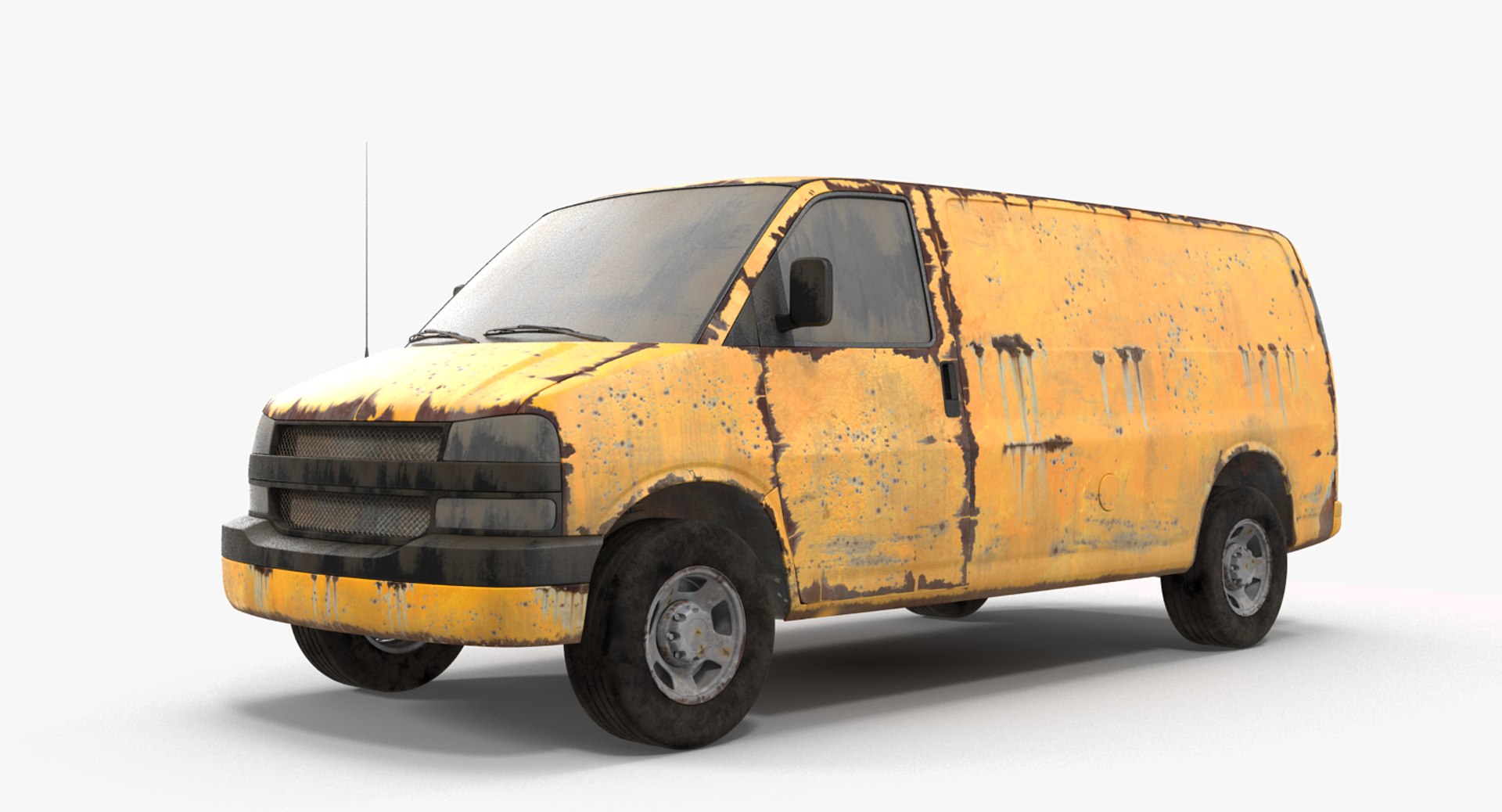 3D Rusty Van Model - TurboSquid 1379423