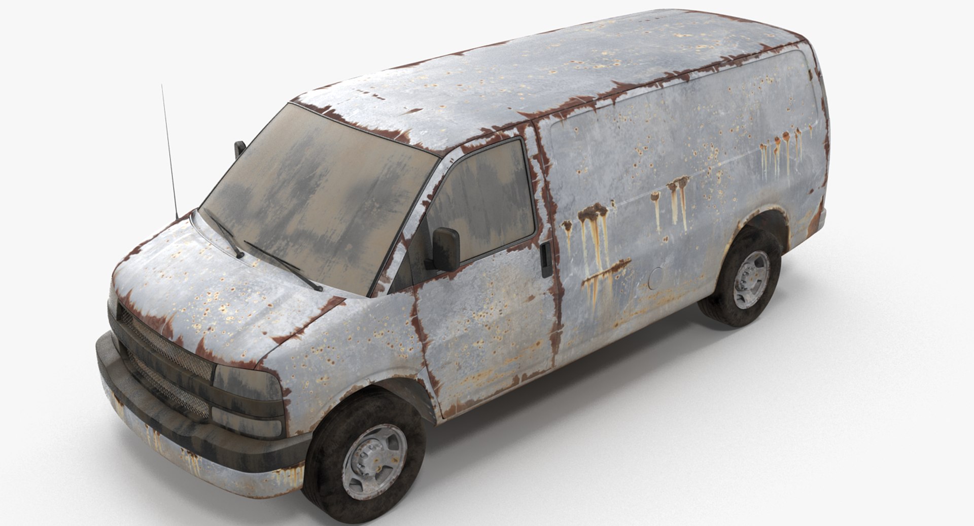 3D Rusty Van Model - TurboSquid 1379423