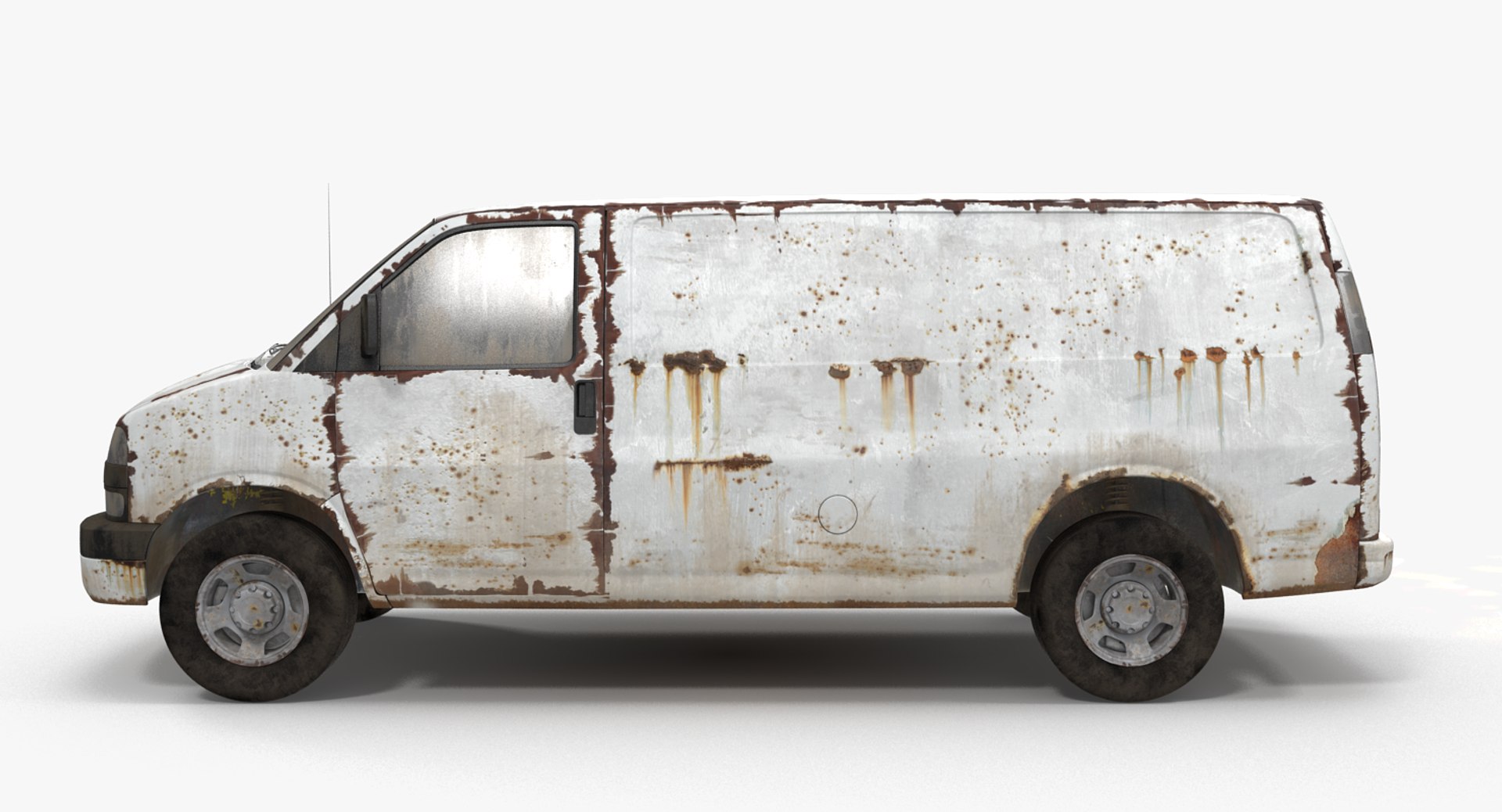 3D Rusty Van Model - TurboSquid 1379423