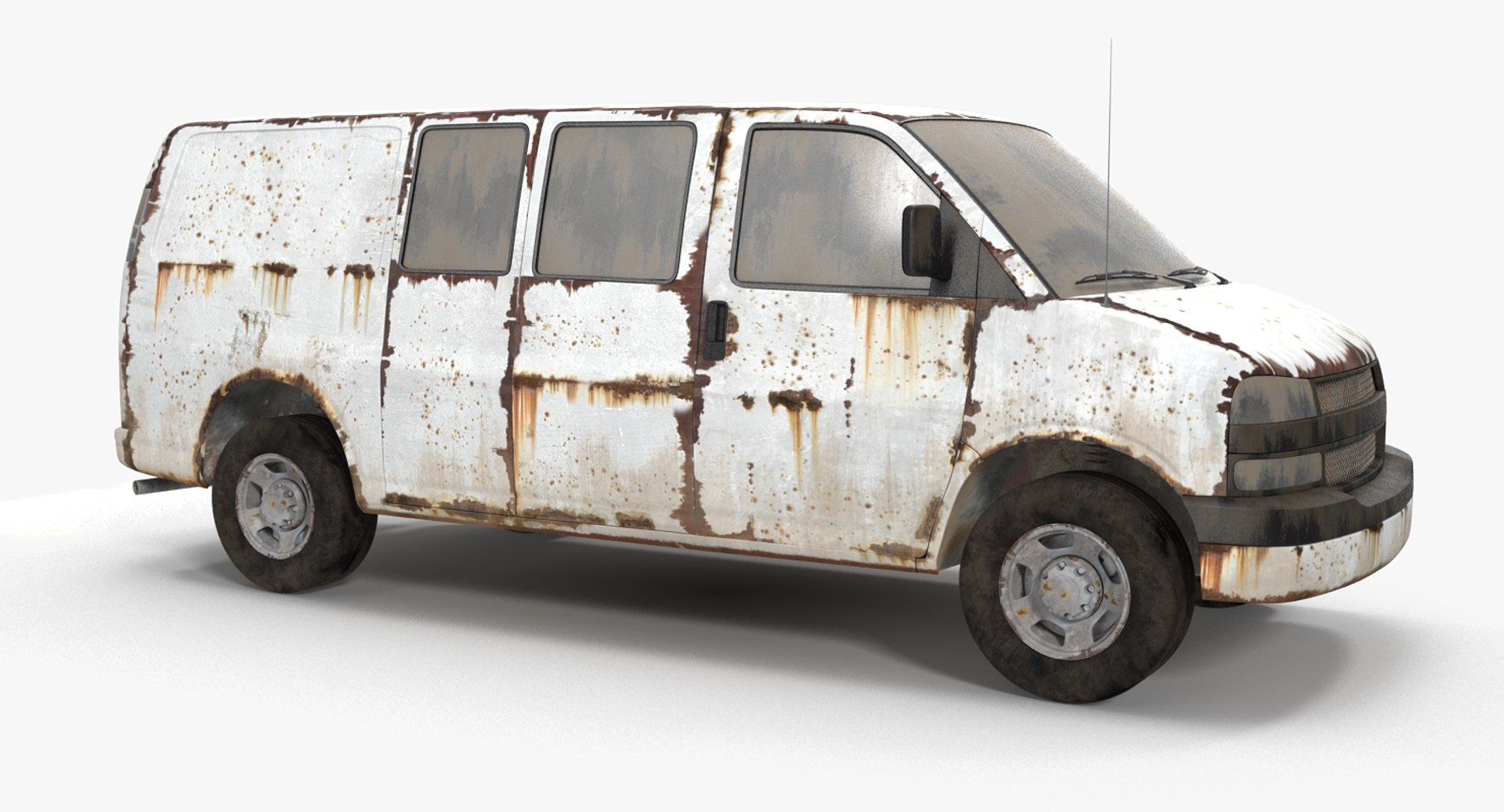 3D Rusty Van Model - TurboSquid 1379423