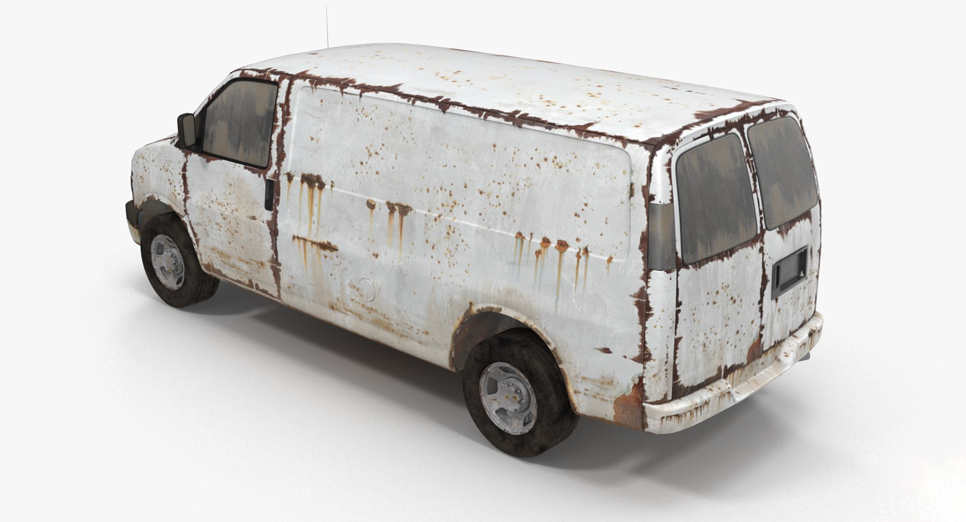 3D Rusty Van Model - TurboSquid 1379423