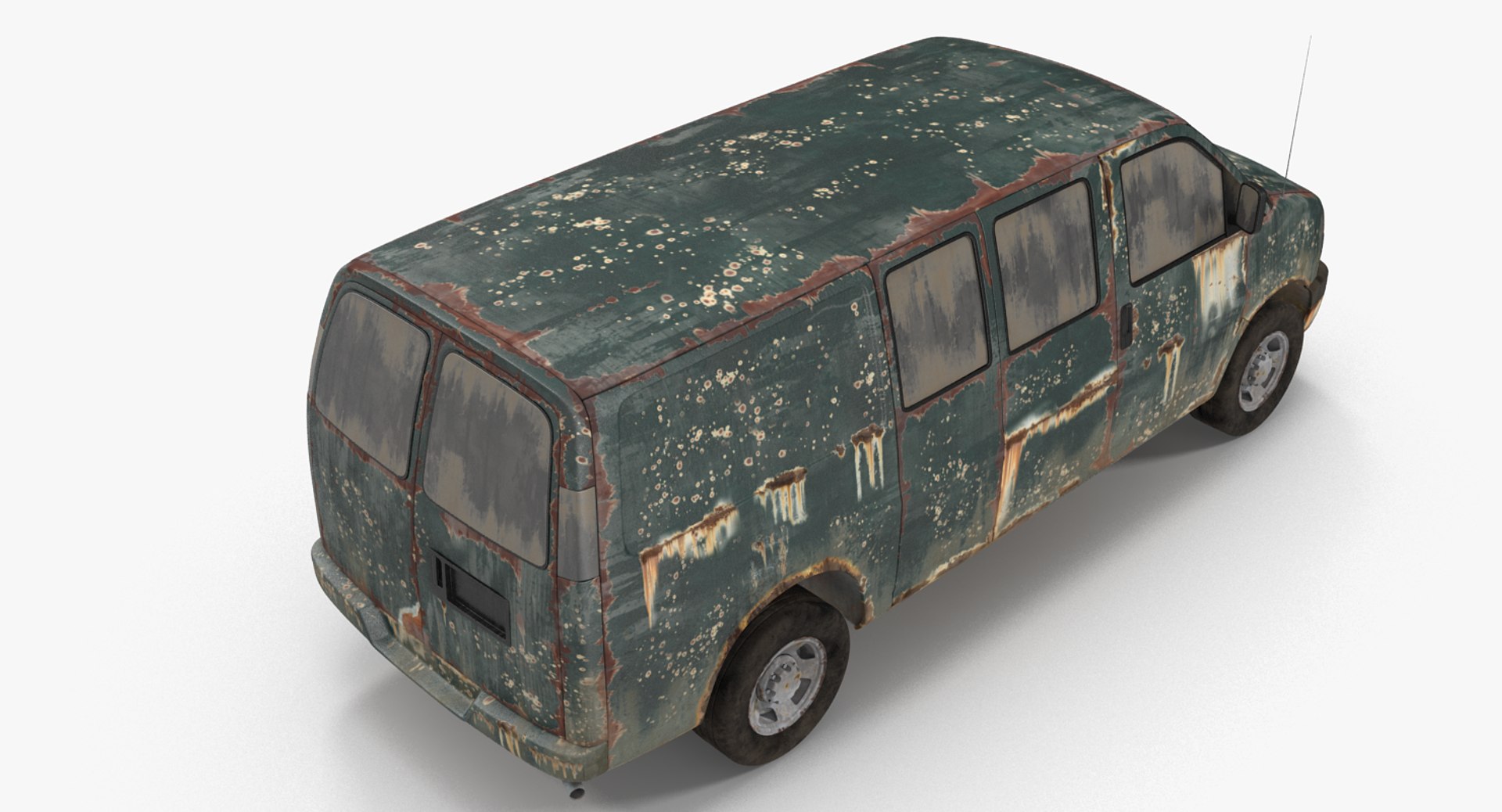 3D Rusty Van Model - TurboSquid 1379423
