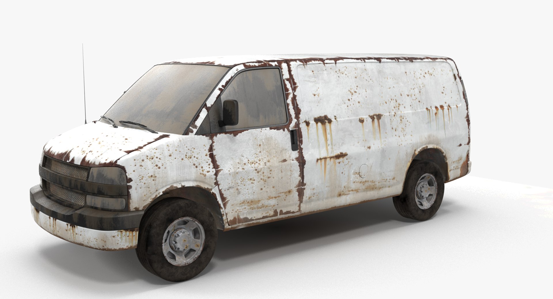 3D Rusty Van Model - TurboSquid 1379423