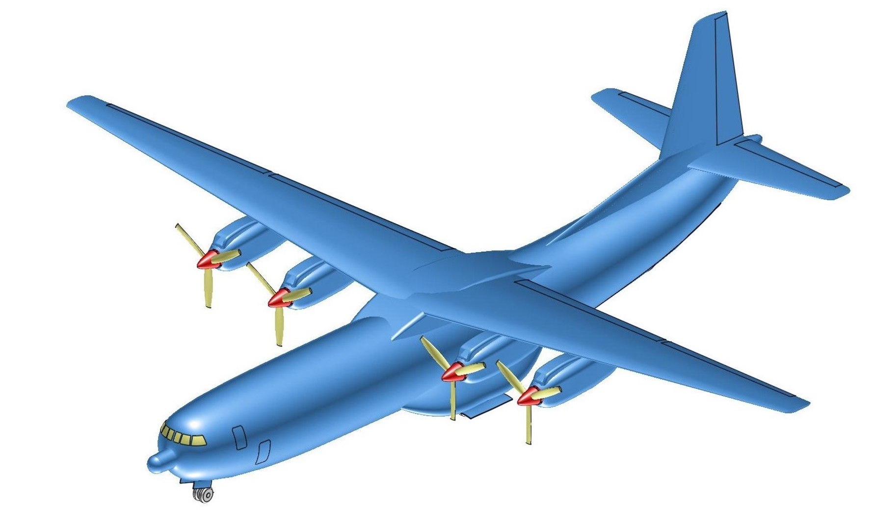 Douglas C-133B Cargo Aircraft Solid Assembly Model 3D - TurboSquid 1723146