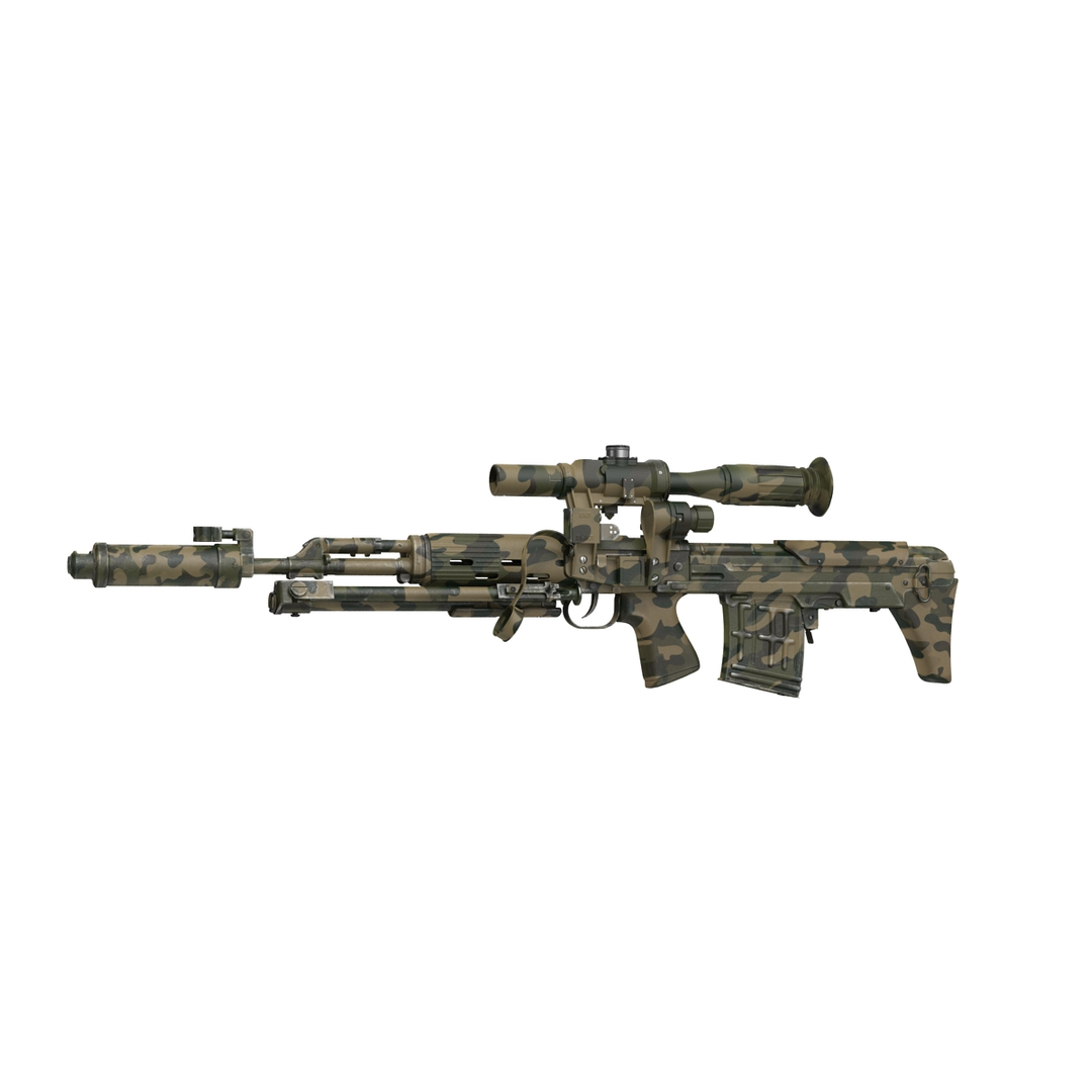 Rosyjski karabin snajperski Dragunov SVU Model 3D - TurboSquid 1040759