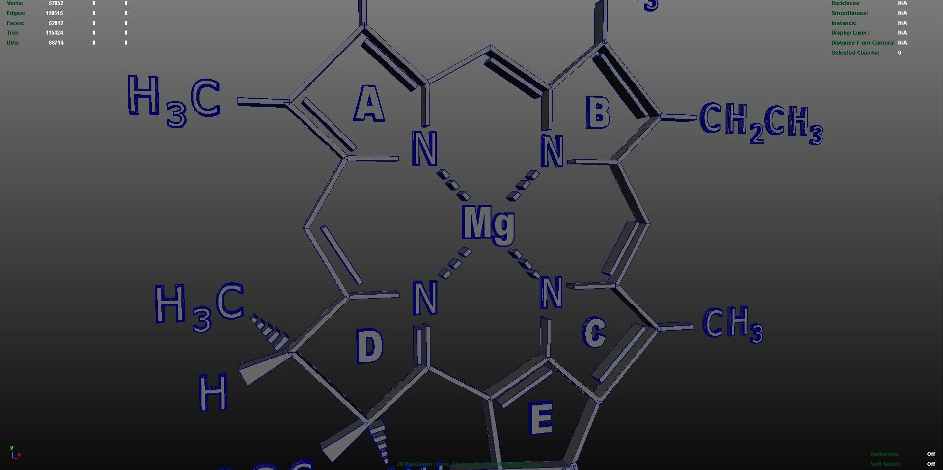 3d model of chlorophyll d structure
