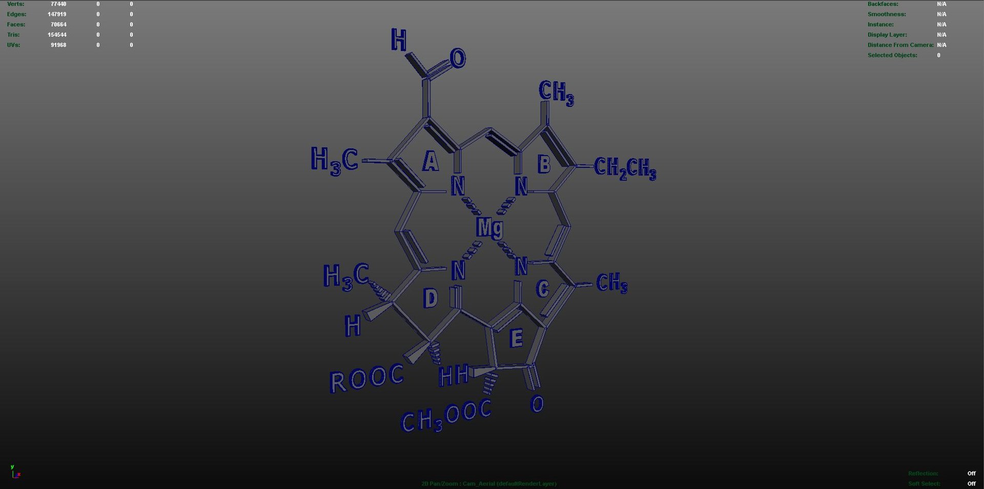 3d model of chlorophyll d structure