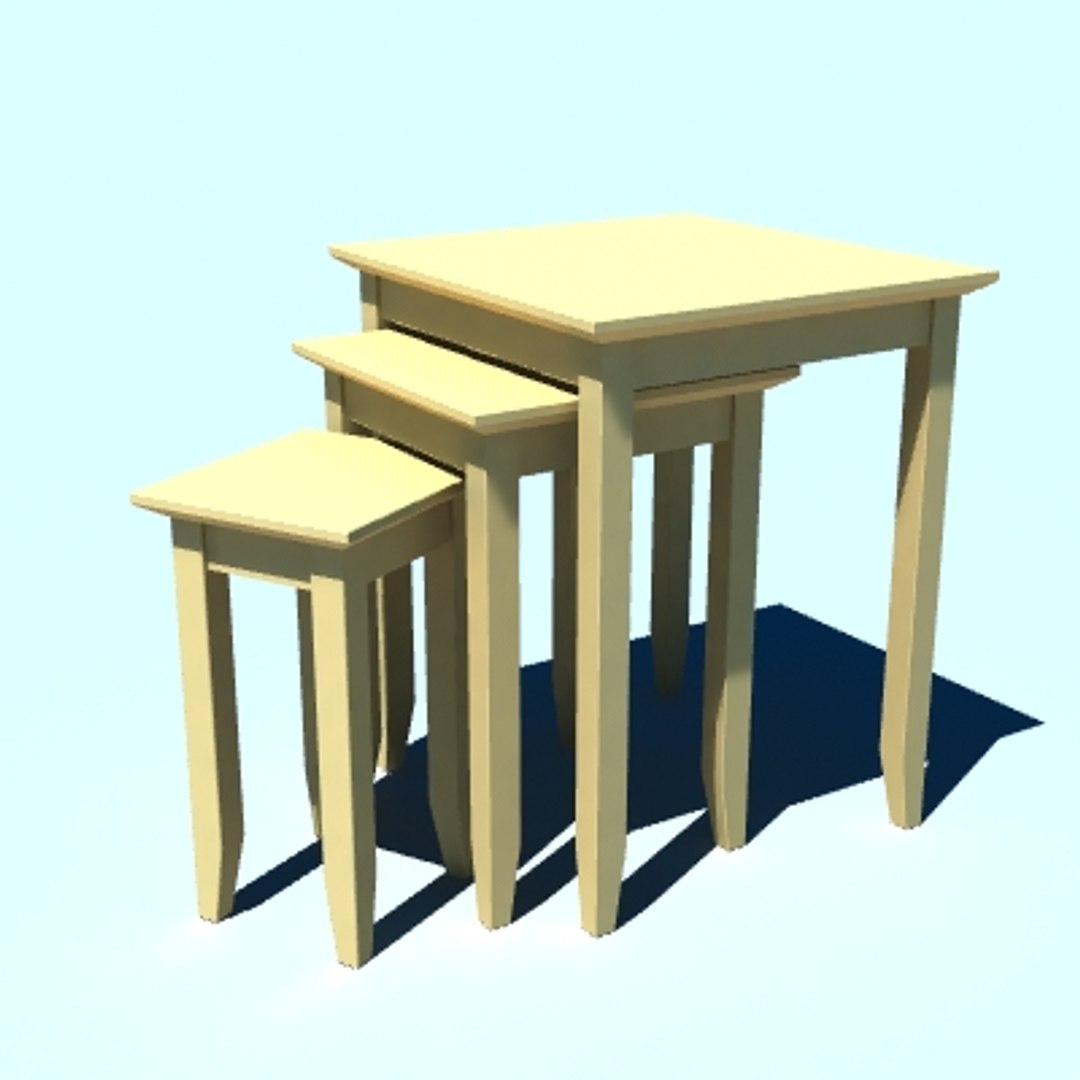 3d Wooden Tables Model
