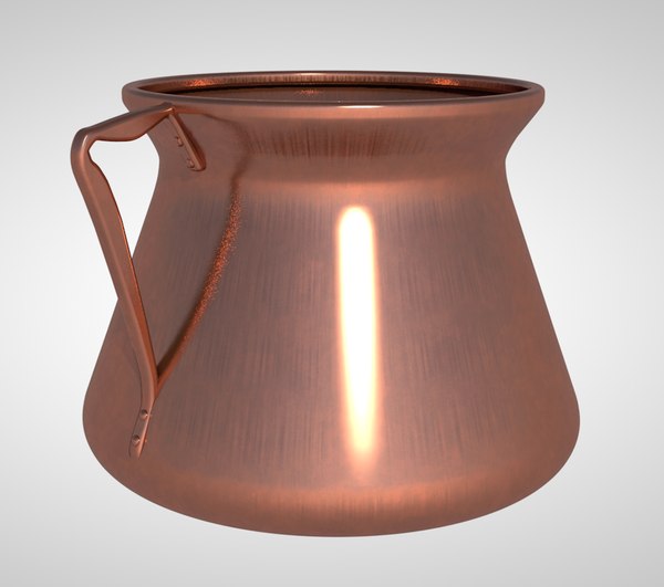 3D kitchen copper pot model - TurboSquid 1446694