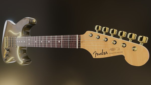Fender Stratocaster Electric Guitar 3D model - TurboSquid 2047909