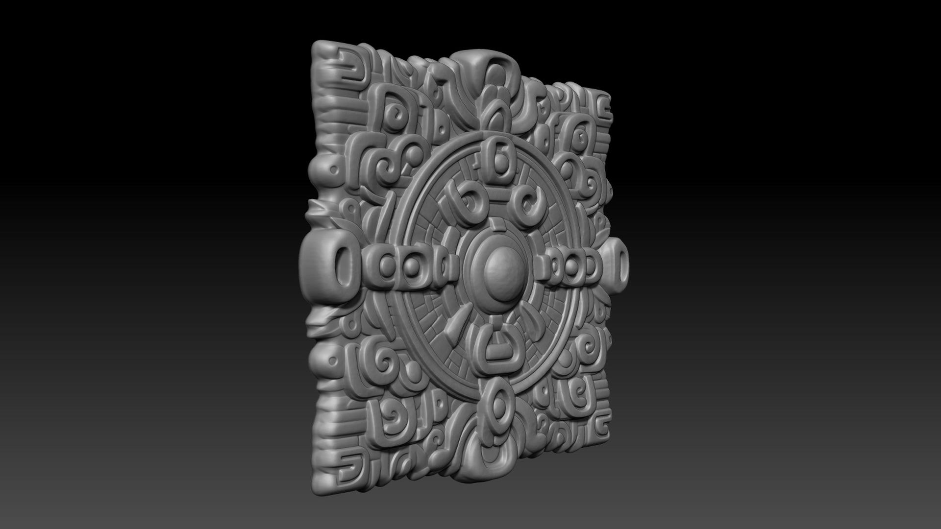 3D Mayan Pendant Bas Relief 240516 23 3D Print Model - TurboSquid 2295010