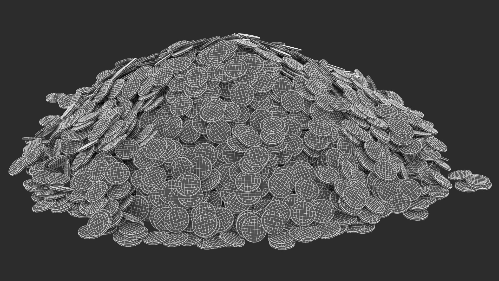 Small Dollar Coins Pile 3D Model - TurboSquid 1870551