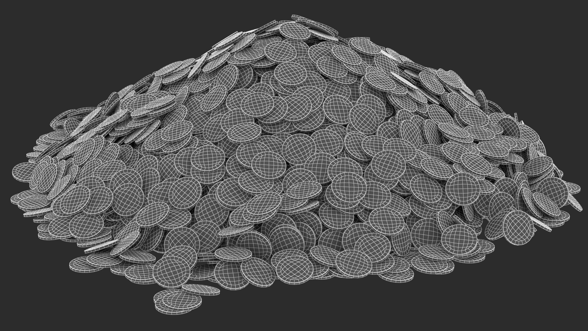 Small Dollar Coins Pile 3D Model - TurboSquid 1870551