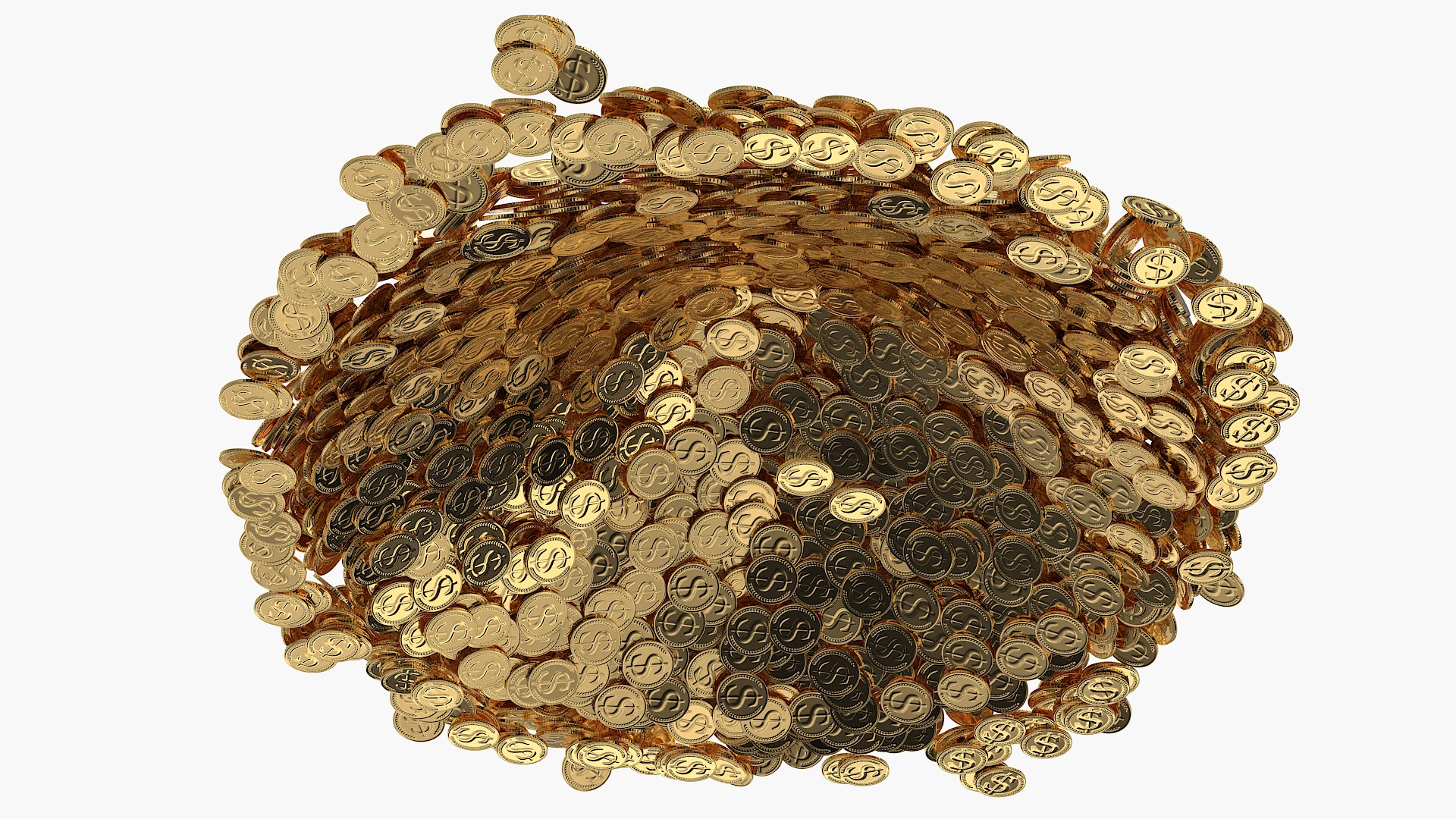 Small Dollar Coins Pile 3D Model - TurboSquid 1870551