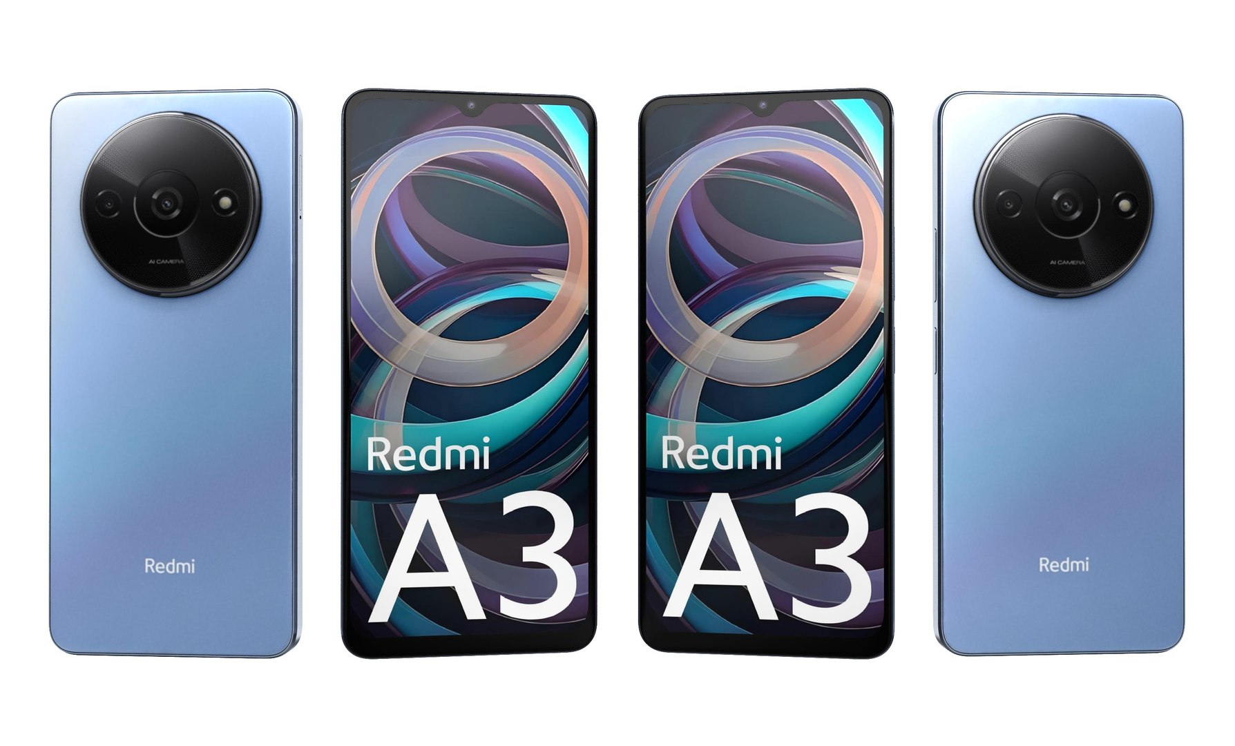 Xiaomi Redmi A3 Blue 3D Model - TurboSquid 2190509