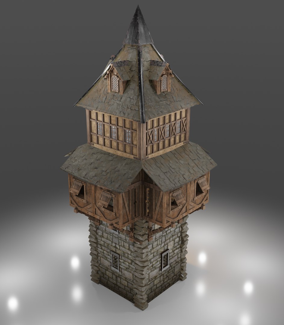 Medieval Guard Tower Model - TurboSquid 1769629
