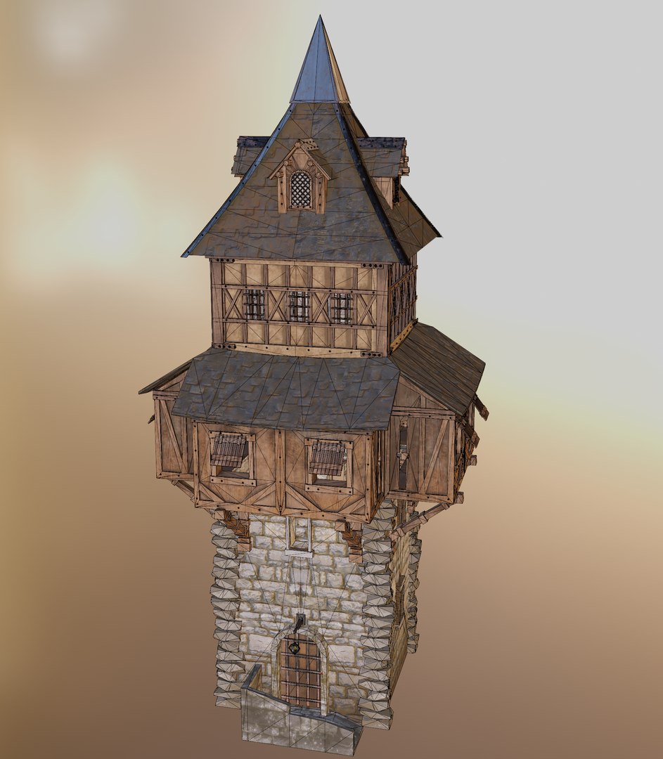 Medieval Guard Tower Model - TurboSquid 1769629